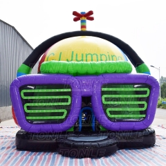 3D helmet headset inflatable disco dome bouncer DJ bounce house for ...