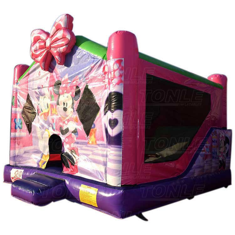 inflatable minnie mouse bounce house jumper castle with slide for sale