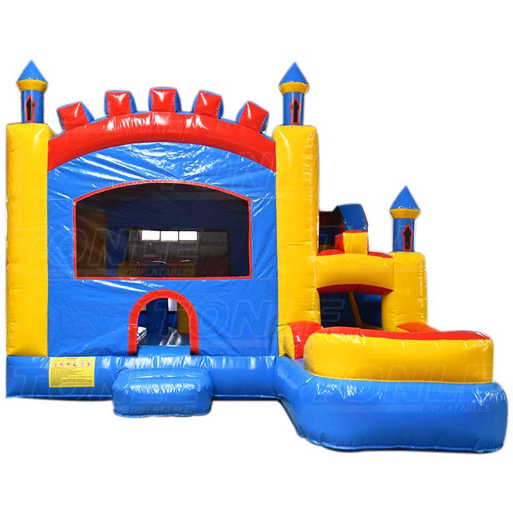 castle moon bounce house w/ slide