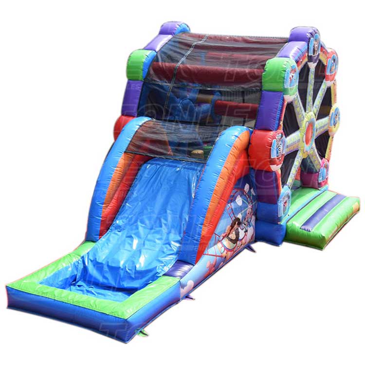inflatable ferris wheel bounce house jump castle with water slide combo ...