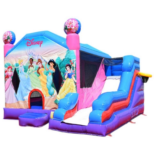 custom disney princess theme inflatable bounce house castle with slide ...