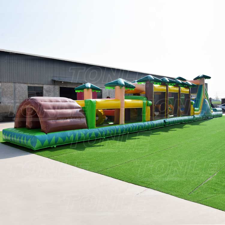large custom inflatable jungle obstacle course for sale