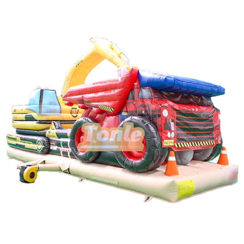 Construction Zone Works Vehicle Inflatable Obstacle Course