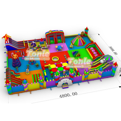 160ft outdoor inflatable trampoline park