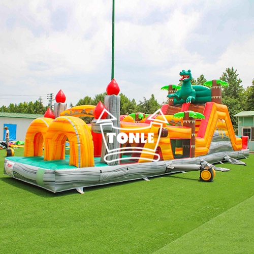 Volcano Dinosaur Commercial Grade Inflatable Obstacle Course